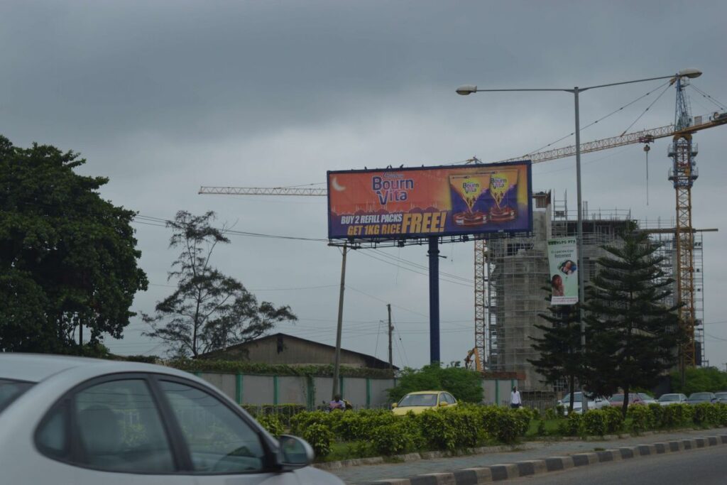 Unipole billboard at mobolaji bank anthony road,Ikeja Lagos